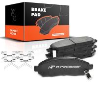 China 4pcs Front Driver & Passenger Ceramic Brake Pads with Sensor for Nissan Frontier 2005-2019 Pathfinder Suzuki Equator for sale