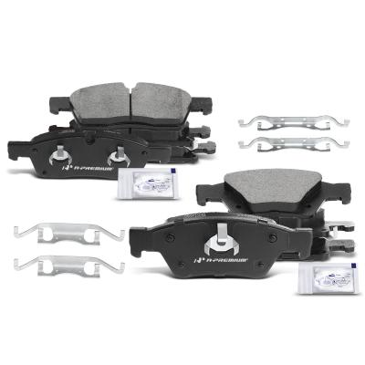 China 8pcs Front & Rear Ceramic Brake Pads with Sensor for Jeep Grand Cherokee 2011-2018 Dodge Durango for sale