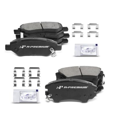 China 8pcs Front & Rear Ceramic Brake Pads with Sensor for Chevrolet Camaro 2010-2015 for sale