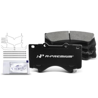 China 4pcs Front Driver & Passenger Ceramic Brake Pads with Sensor for Toyota Sequoia 2008-2022 Tundra Land Cruiser LX570 for sale