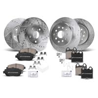China Front & Rear Drilled Rotors & Ceramic Brake Pads for Lexus GS300 400 SC430 for sale