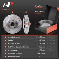 China Front & Rear Drilled Rotors & Ceramic Brake Pads for Lexus GS300 400 SC430 for sale