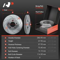 China Front Drilled Rotors & Ceramic Brake Pads for Chrysler Voyager Dodge for sale