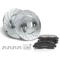 China Front Drilled Rotors & Ceramic Brake Pads for Acura TL 2009-2014 3.5L 3.7L for sale