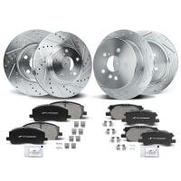 China Front & Rear Drilled Rotors & Ceramic Brake Pads for Toyota Highlander 2004-2007 for sale