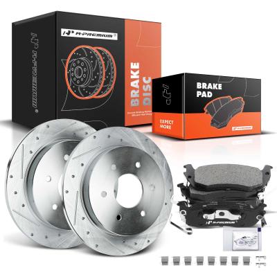 China Rear Drilled Rotors & Ceramic Brake Pads for INFINITI QX56 Nissan Titan for sale