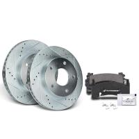 China Drilled Rotors & Ceramic Brake Pads for Chevy Blazer GMC Cadillac for sale