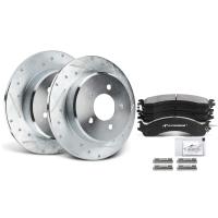 China Front Drilled Rotors & Ceramic Brake Pads for Dodge Ram 2500 Ram 3500 2000-2002 for sale