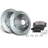 China Rear Drilled Rotors & Ceramic Brake Pads for Honda Ridgeline 2006-2014 for sale