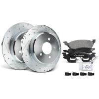 China Rear Drilled Rotors & Ceramic Brake Pads for Chrysler Voyager Dodge Grand Caravan for sale