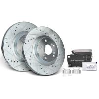 China Rear Drilled Rotors & Ceramic Brake Pads for Toyota RAV4 2004-2005 4 Wheel Disc for sale