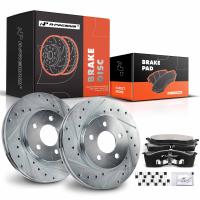 China Front Drilled Rotors & Ceramic Brake Pads for Chrysler Town & Country Dodge for sale
