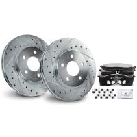 China Front Drilled Rotors & Ceramic Brake Pads for Chrysler Town & Country Dodge for sale