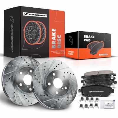 China Front Drilled Rotors & Ceramic Brake Pads for Lexus GS300 93-05 GS400 GS430 IS300 for sale