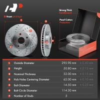 China Front Drilled Rotors & Ceramic Brake Pads for Lexus GS300 93-05 GS400 GS430 IS300 for sale