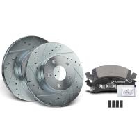 China Front Drilled Rotors & Ceramic Brake Pads for Chevrolet Corsica Buick Pontiac for sale