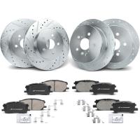 China Front & Rear Drilled Rotors & Ceramic Brake Pads for Lexus RX330 Toyota 3.3L for sale