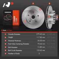 China Front Disc Brake Rotors for Chevy Camaro Impala Nova Buick LeSabre Pontiac for sale
