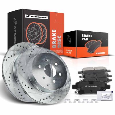 China Rear Drilled Rotors & Ceramic Brake Pads for Nissan Pathfinder 2005-2012 for sale
