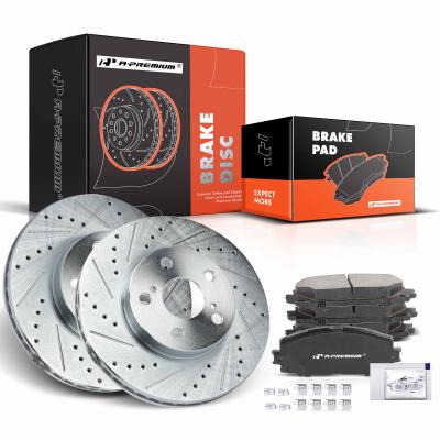 China Front Drilled Rotors & Ceramic Brake Pads for Toyota Prius Lexus CT200h 1.8L for sale