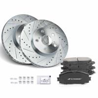 China Front Drilled Rotors & Ceramic Brake Pads for Toyota Prius Lexus CT200h 1.8L for sale