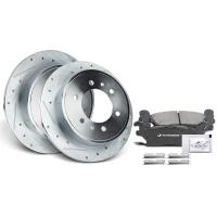 China Rear Drilled Rotors & Ceramic Brake Pads for Hummer H3 2006-2010 H3T 2009-2010 for sale
