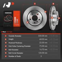 China Rear Disc Brake Rotors for BMW X3 2004-2011 E83 F25 317.5 mm for sale