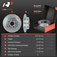 China Rear Drilled Rotors & Ceramic Brake Pads for Lexus GS300 GS400 GS430 IS300 SC430 for sale