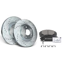 China Front Drilled Rotors & Ceramic Brake Pads for Honda Civic 2006-2011 Acura CSX for sale