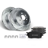 China Front Drilled Rotors & Ceramic Brake Pads for Hyundai Accent Kia Rio Rio5 for sale