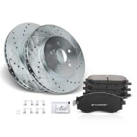 China Front Drilled Rotors & Ceramic Brake Pads for Lexus RX330 04-06 RX350 Toyota for sale