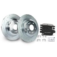 China Rear Drilled Rotors & Ceramic Brake Pads for Acura TL 2009-2014 V6 3.5L 3.7L for sale