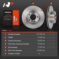 China Front Disc Brake Rotors for BMW 228i 230i 320i 323i 328d 328xi 428i 430i X1 for sale