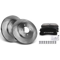 China Front Disc Brake Rotors & Ceramic Brake Pads for Mitsubishi Lancer 02-07 2.0L for sale