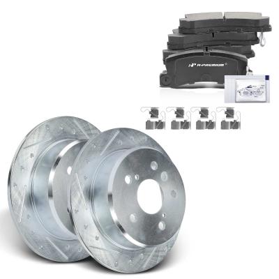 China Rear Drilled Rotors & Ceramic Brake Pads for Toyota Camry 92-99 Solara Lexus for sale