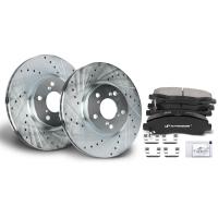 China Front Drilled Rotors & Ceramic Brake Pads for Honda Ridgeline 2006-2011 V6 3.5L for sale