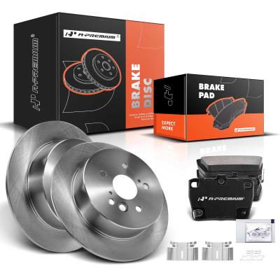China Rear Disc Brake Rotors & Ceramic Brake Pads for Toyota RAV4 2004-2005 L4 2.4L for sale