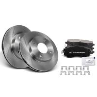 China Front Disc Brake Rotors & Ceramic Brake Pads for Nissan Sentra 2000-2006 L4 1.8L for sale