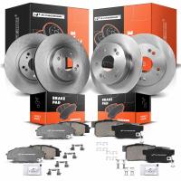 China Front & Rear Disc Brake Rotors & Ceramic Brake Pads for Acura RSX 02-06 TYPE-S for sale