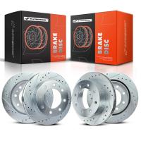 China Front & Rear Drilled & Slotted Disc Brake Rotors for Chevy Express 2500 GMC Sierra for sale