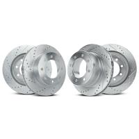 China Front & Rear Drilled & Slotted Disc Brake Rotors for Dodge Ram 1500 2500 3500 for sale