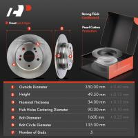 China Front & Rear Disc Brake Rotors & Ceramic Brake Pads for Mercedes-Benz C230 C240 for sale