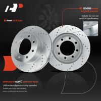 China Front & Rear Drilled & Slotted Disc Brake Rotors for Dodge Ram 1500 2500 3500 for sale