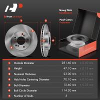China Front Disc Brake Rotors & Ceramic Brake Pads for Honda CR-V Odyssey Acura RL TL for sale