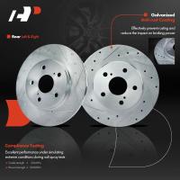 China Rear Drilled Disc Brake Rotors for Toyota Matrix 09-14 Pontiac Vibe Scion iM xB for sale