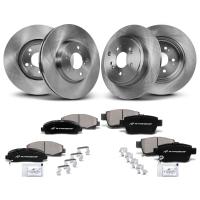 China Front & Rear Disc Brake Rotors & Ceramic Brake Pads for Honda Ridgeline 2006-2011 for sale
