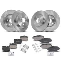 China Front & Rear Disc Brake Rotors & Ceramic Brake Pads for Toyota RAV4 2004 2005 for sale