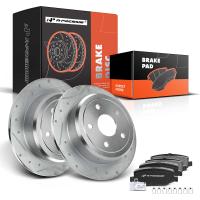 China Rear Drilled Rotors & Ceramic Brake Pads for Jeep Wrangler JK 07-18 for sale