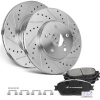 China Front Drilled Rotors & Ceramic Brake Pads for Toyota Camry 05-06 Solara 04-08 for sale