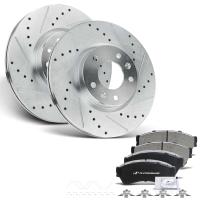 China Front Drilled Rotors & Ceramic Brake Pads for Ford Fusion Mazda 6 Lincoln Mercury for sale